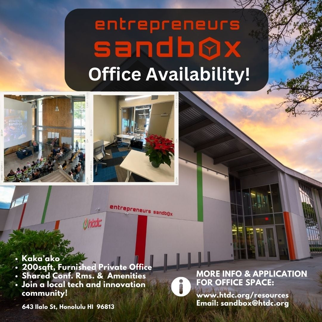 Sandbox Office Space Availability – Hawaiʻi Technology Development ...